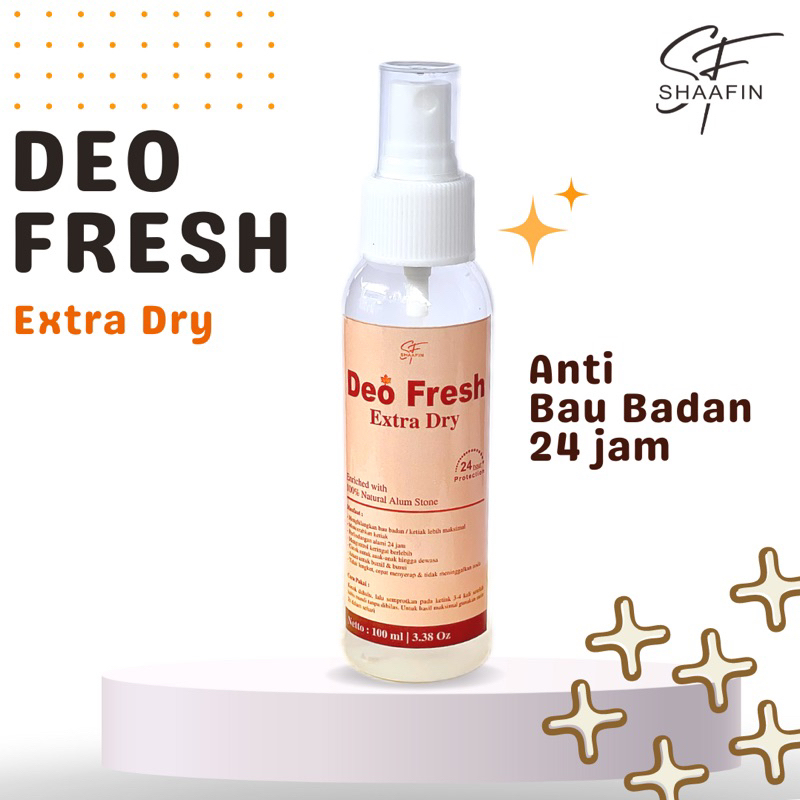 Jual Natural Deodorant Tawas Spray Antiperspirant Extra Dry | Shopee ...