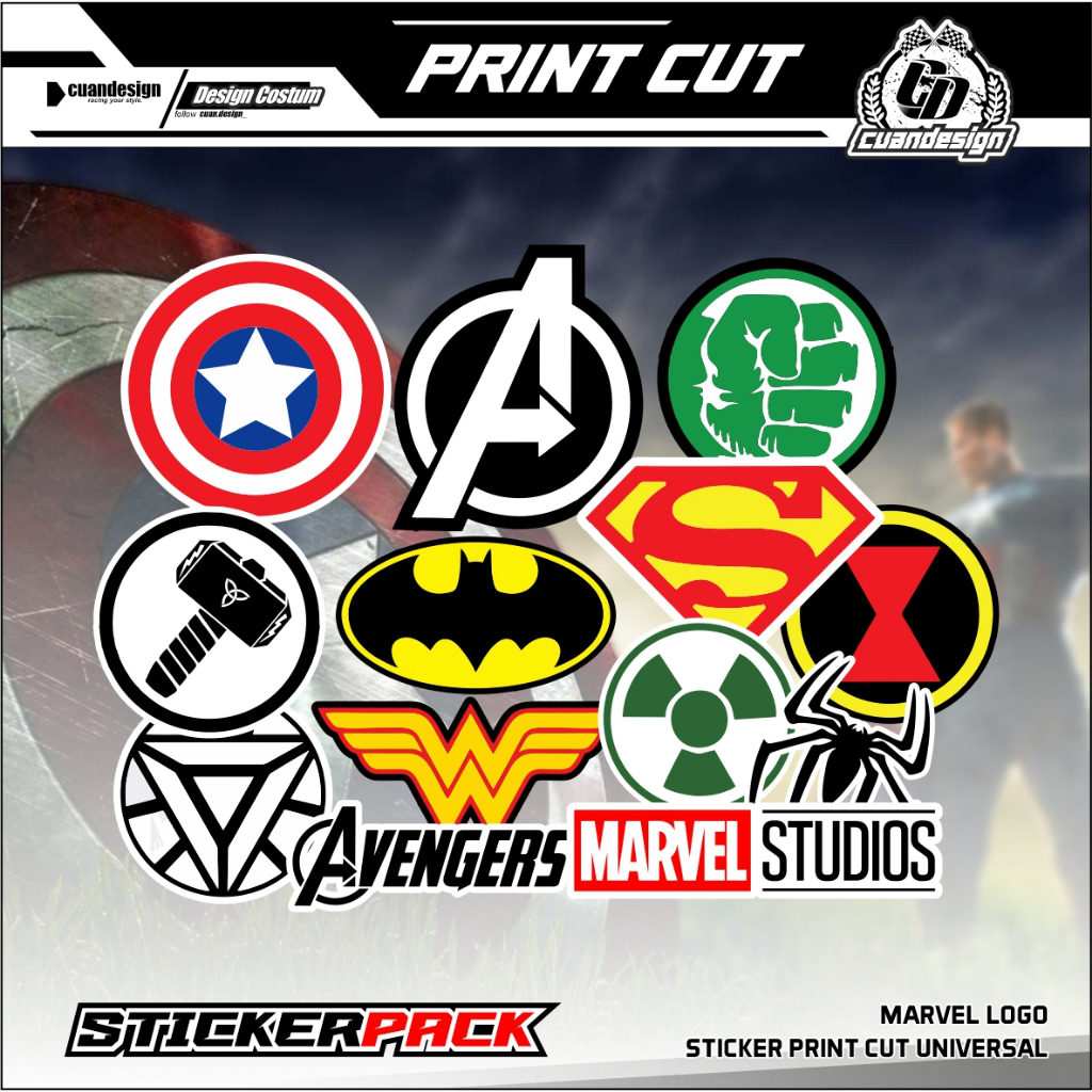 Jual STICKER MARVEL LOGO - STIKER AESTHETIC LAPTOP, AKSESORIS HP, ANTI ...