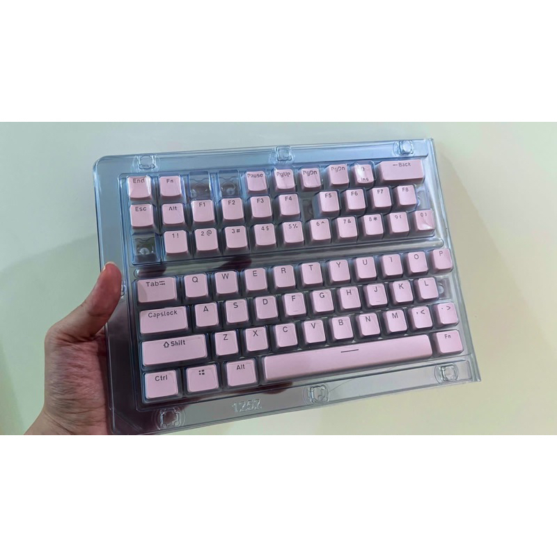 Jual OEM Pudding Pink PBT Keycaps RGB See Through | Shopee Indonesia