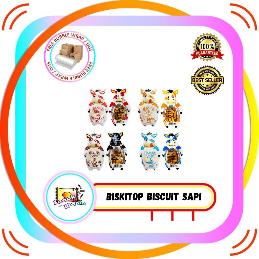 Jual Biskitop Biscuit Sapi Stick Cheese Chocolate Vanilla Straw Dip 35 ...