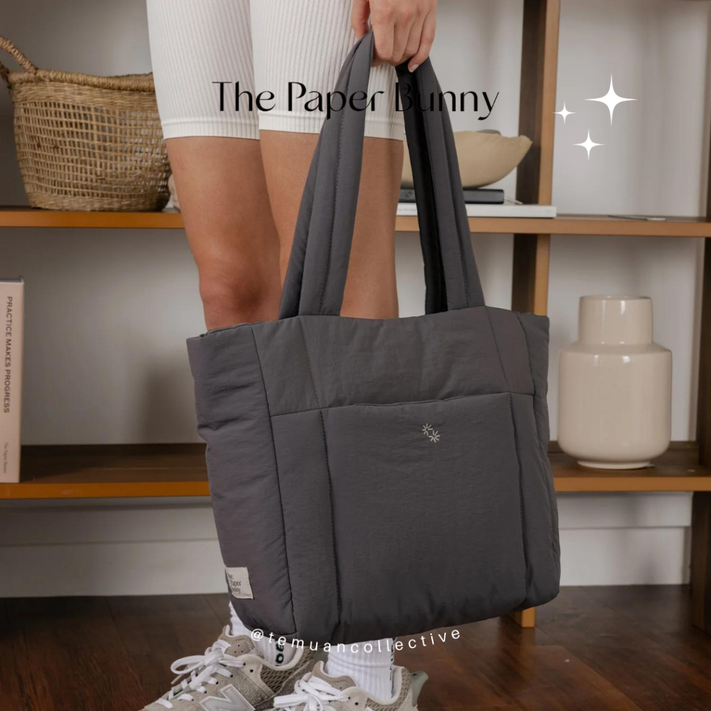 Jual The Paper Bunny - Puffer Shopper Bag / Padded / Poofy Shoulder ...