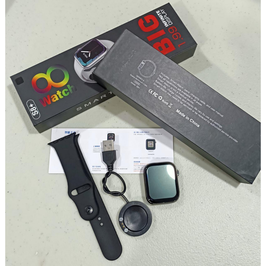 Jual SMARTWATCH BLUETOOTH SERIES S8+ BIG 1.99 INFINITE DISPLAY/FULL ...