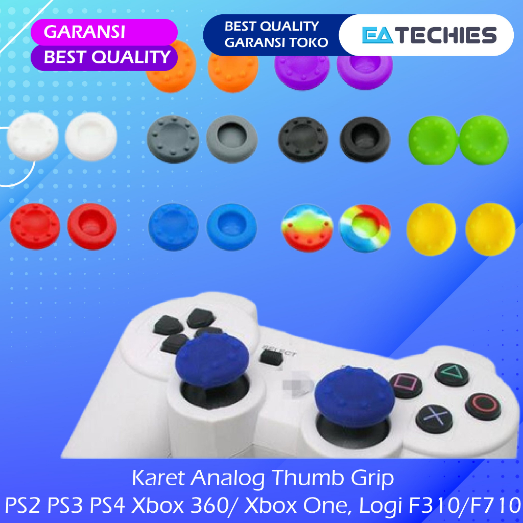 Jual Karet Silikon Silicone Analog Thumb Grip Stik PS2 PS3 PS4 Xbox 360 ...