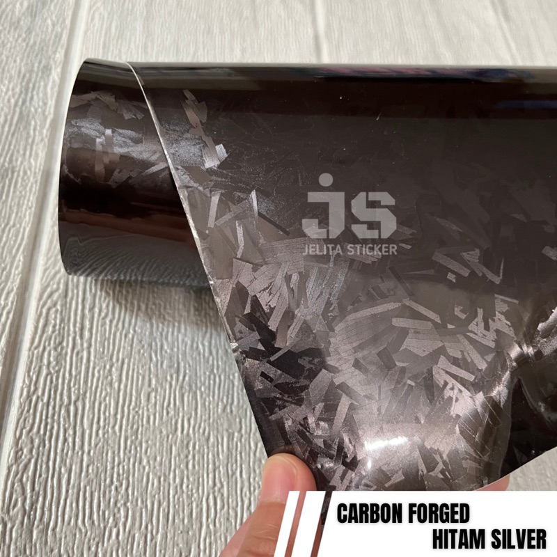 Jual Sticker Carbon Forged Premium Hitam Silver / Skotlet Karbon Forget ...