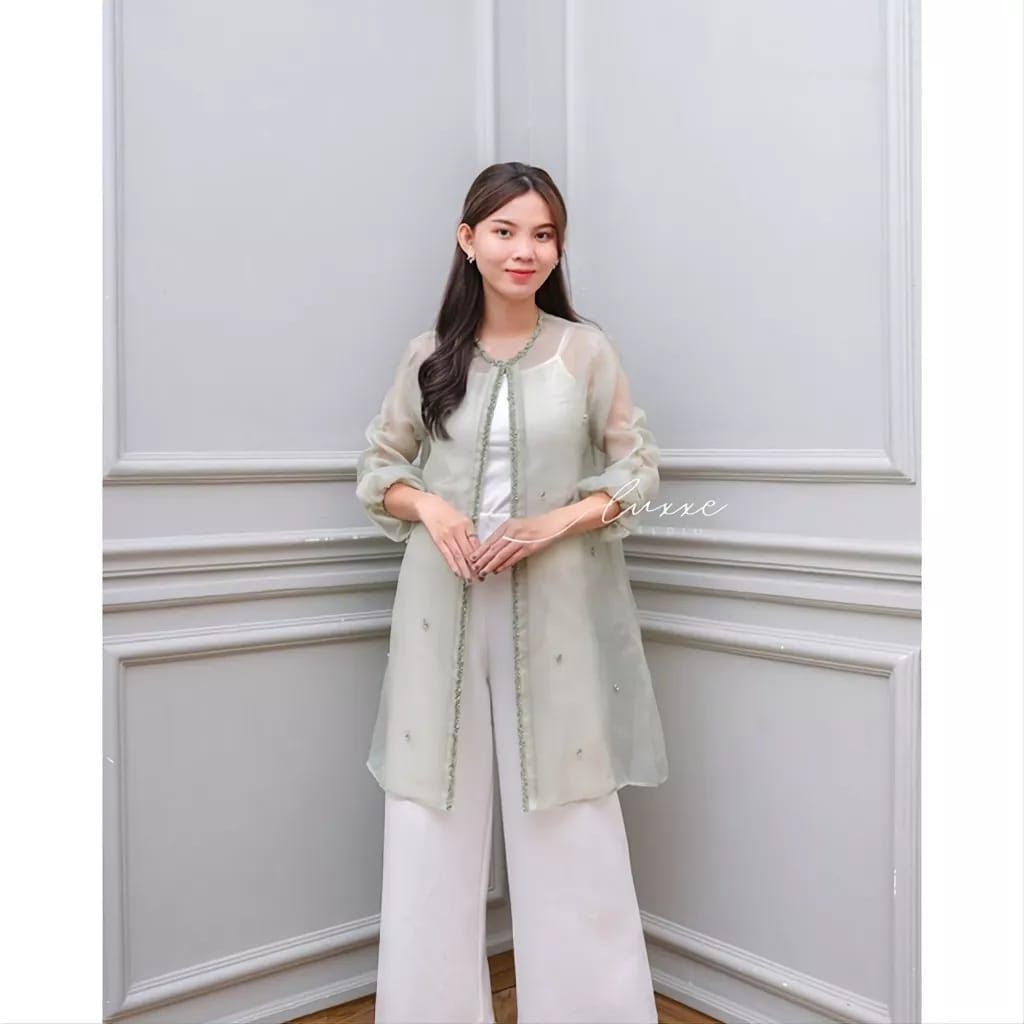 Jual Outer Organza Full Payet / Outer Kondangan Kekinian / Outfit Outer ...