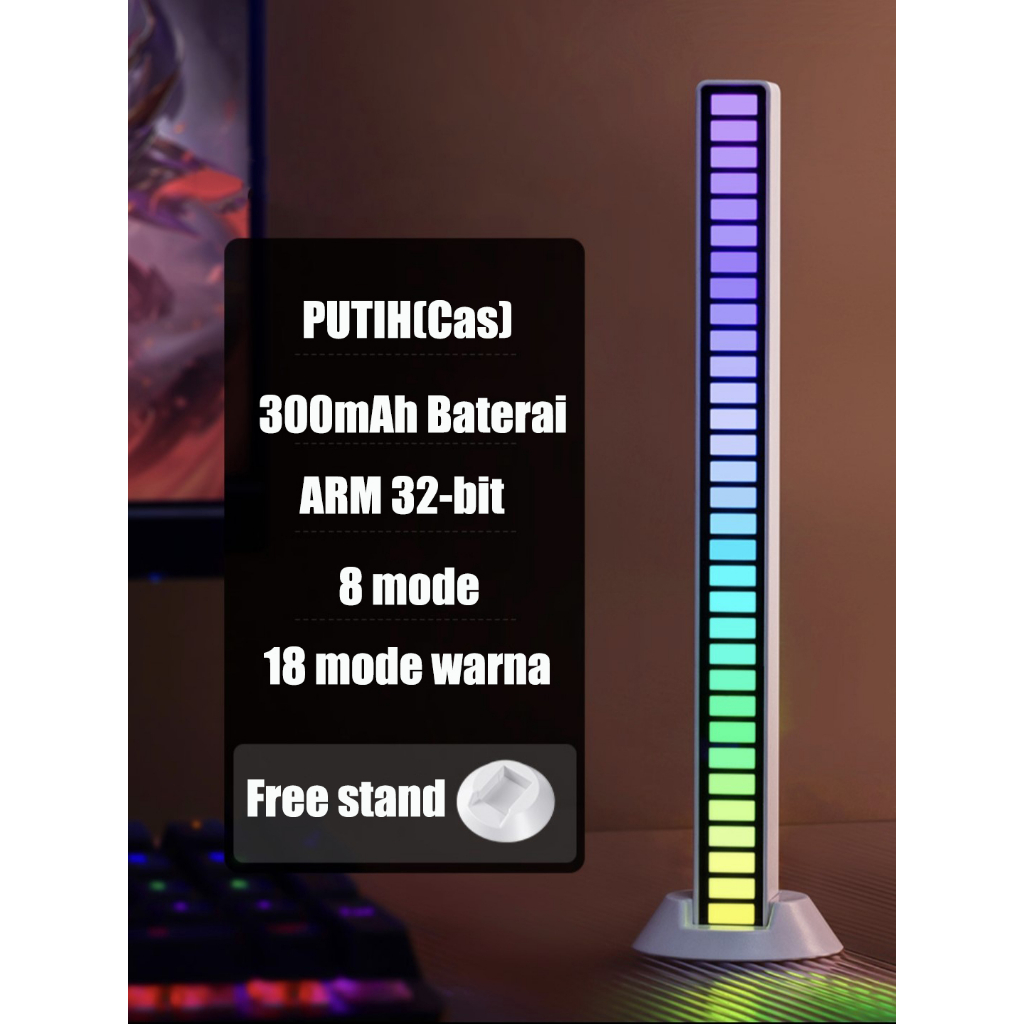 Jual Lampu Musik LED RGB Bar Strip Spectrum Sound Control Atmosphere ...
