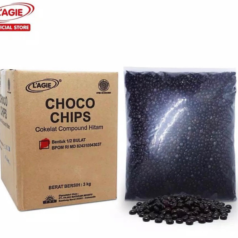Jual coklat chips lagie 3 kg / choco chip 1/2 bulat lagie 3 kg | Shopee ...