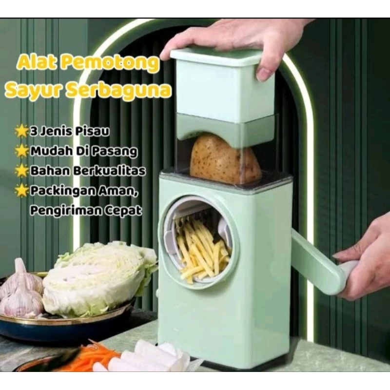 Jual Parutan Putar Pemotong Sayuran Buah Serbaguna /Vegetables Cutter ...