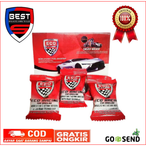 Jual Eco Racing Mobil Bensin 1 Box isi 10 Sachet Original | Shopee ...