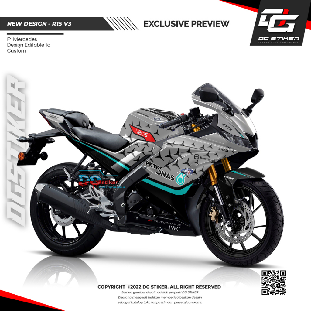 Jual Decal R15 V3, Stiker R15 V3, Decal Stiker R15 V3, Striping R15 V3 ...