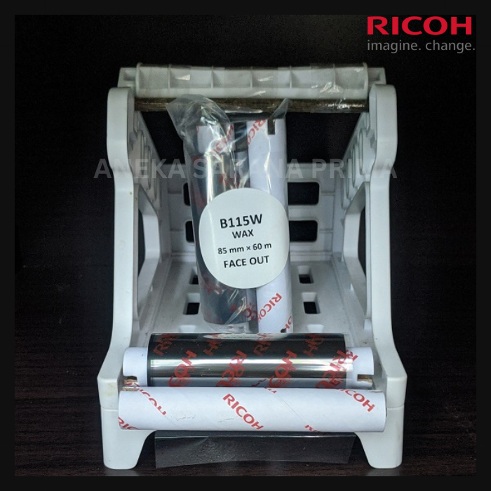 Jual ORIGINAL RIBBON RICOH WAX 85mm X 60m | TINTA BARCODE B115W 85x60 ...