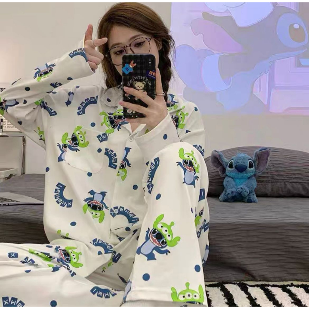 Jual BAJU TIDUR PIYAMA CINNAMOROLL KUROMI MELODY STITCH HELLO KITTY ...