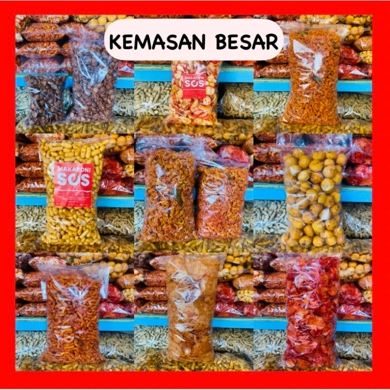Jual KEMASAN BESAR - ANEKA SNACK 1 KG VARIAN LENGKAP ASIN PEDAS MANIS ...