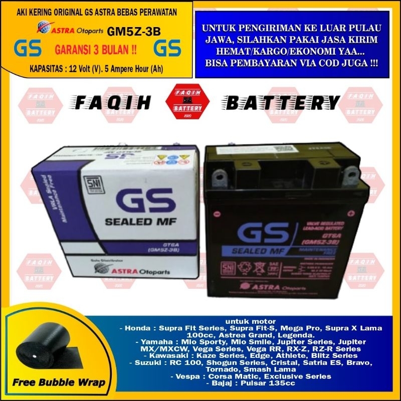 Jual Aki Motor Suzuki New Smash -Shogun 110 GS Astra GT6A-GM5Z-3B MF AKI | Shopee Indonesia