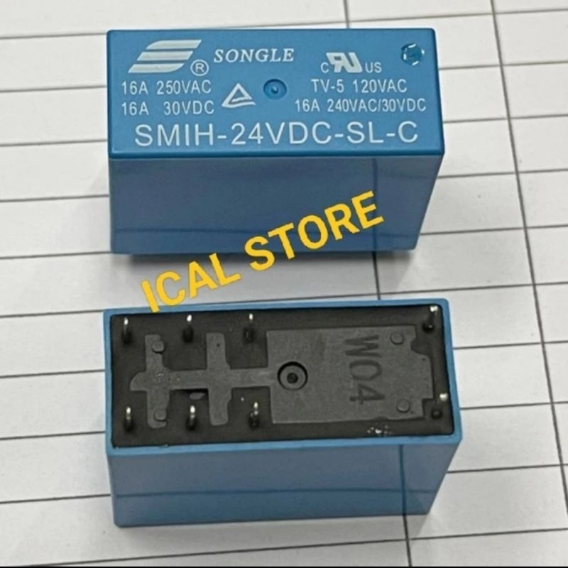 Jual Relay Songle 24V 16A 8 Kaki Pin SMIH-24VDC-SL-C 24 Volt DC 16 Ampere | Shopee Indonesia