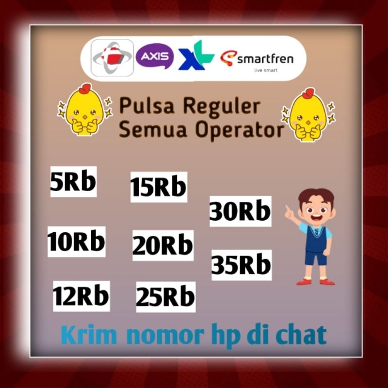 Jual PULSA REGULER ALL OPERATOR | Shopee Indonesia