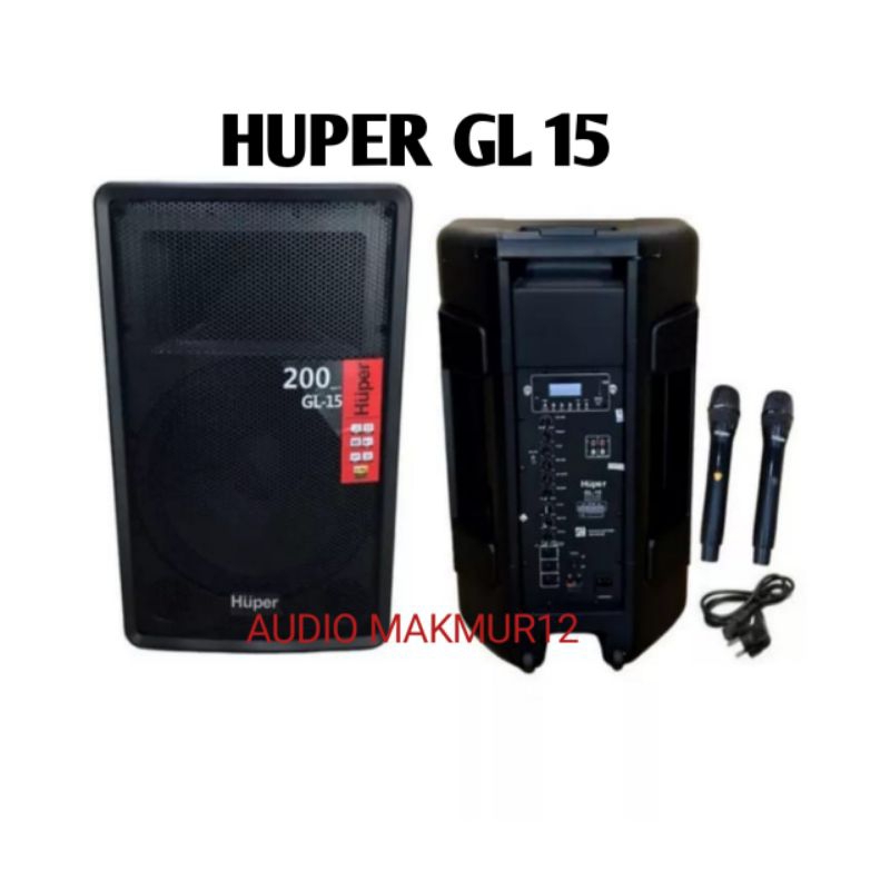 Jual ( Portable Huper GL-15 Terbaru 2022 ) Speaker Portable 15 Inch ...