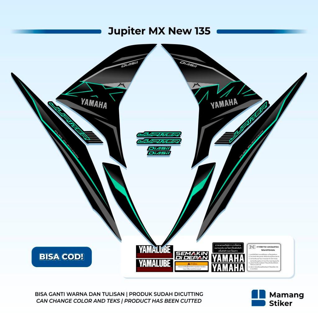 Jual Striping Jupiter MX New 135 Variasi (4) Malaysia Exciter Thailand ...