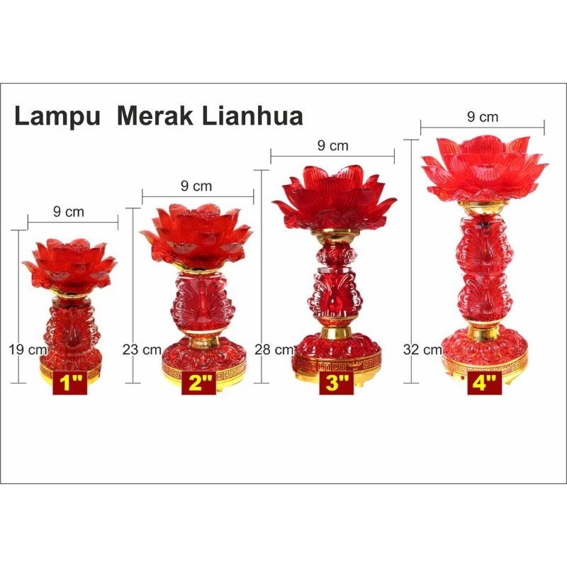 Jual Lampu Led Lianhua sembahyang altar lampu sembahyang led lianhua ...