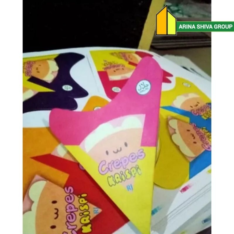 Jual 300 LEMBAR KEMASAN CREPES 3D PAPER CRAFT | KERTAS LEKER CRISPY ...