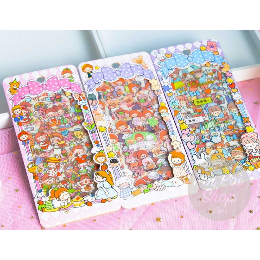 Jual Stiker Momo isi 4 Korea Kawaii Jepang Kerajinan Lucu Sticker ...