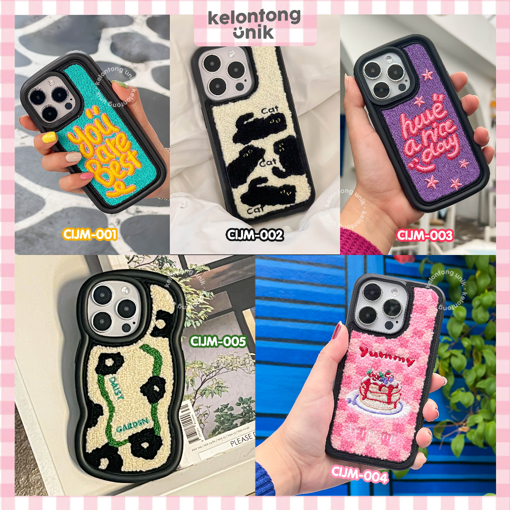 Jual KELONTONG UNIK | Mix Embroidery Wool Knit Case - Softcase/ Casing ...