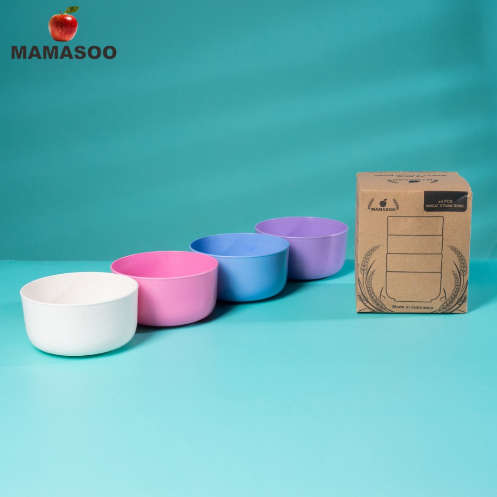 Jual MAMASOO Set Mangkok Plastik Sidedish Mangkuk Jerami Mamasoo ...