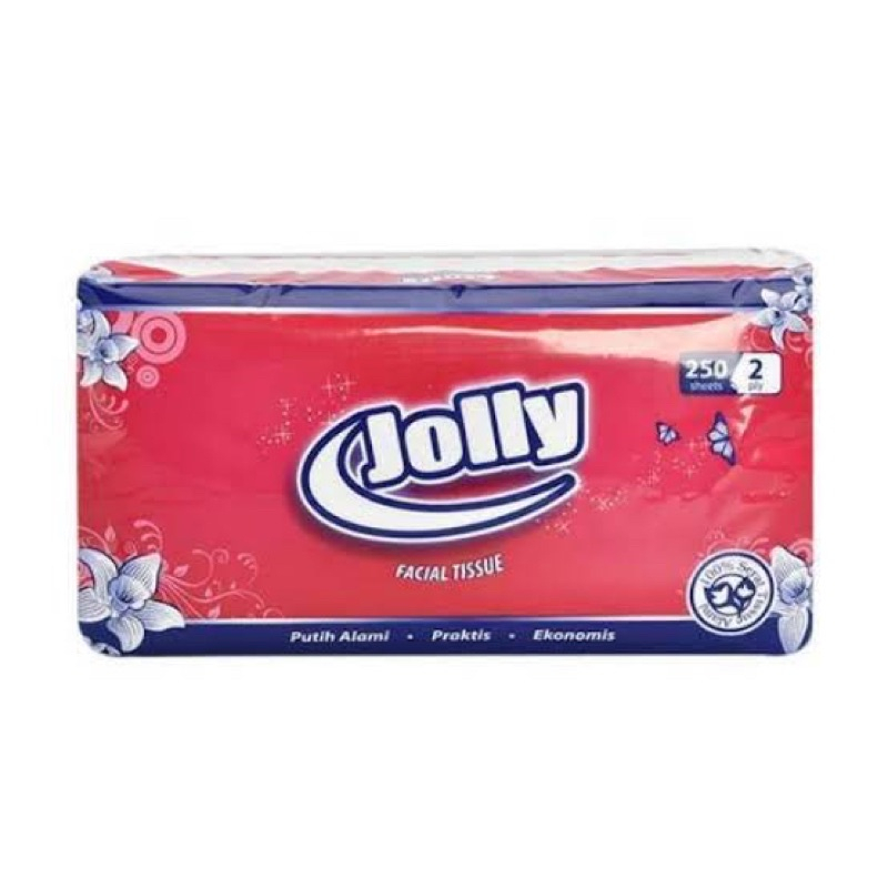 Jual Jolly Tissue Tisu 250 Sheets lembar 2ply Refill Facial Tissu ...