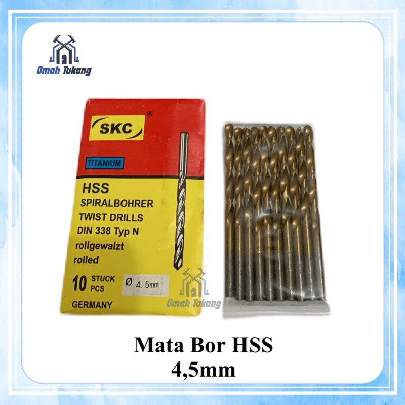 Jual Mata Bor Besi HSS 4,5mm Kuning / Mata Bor Kuning 4,5mm | Shopee ...