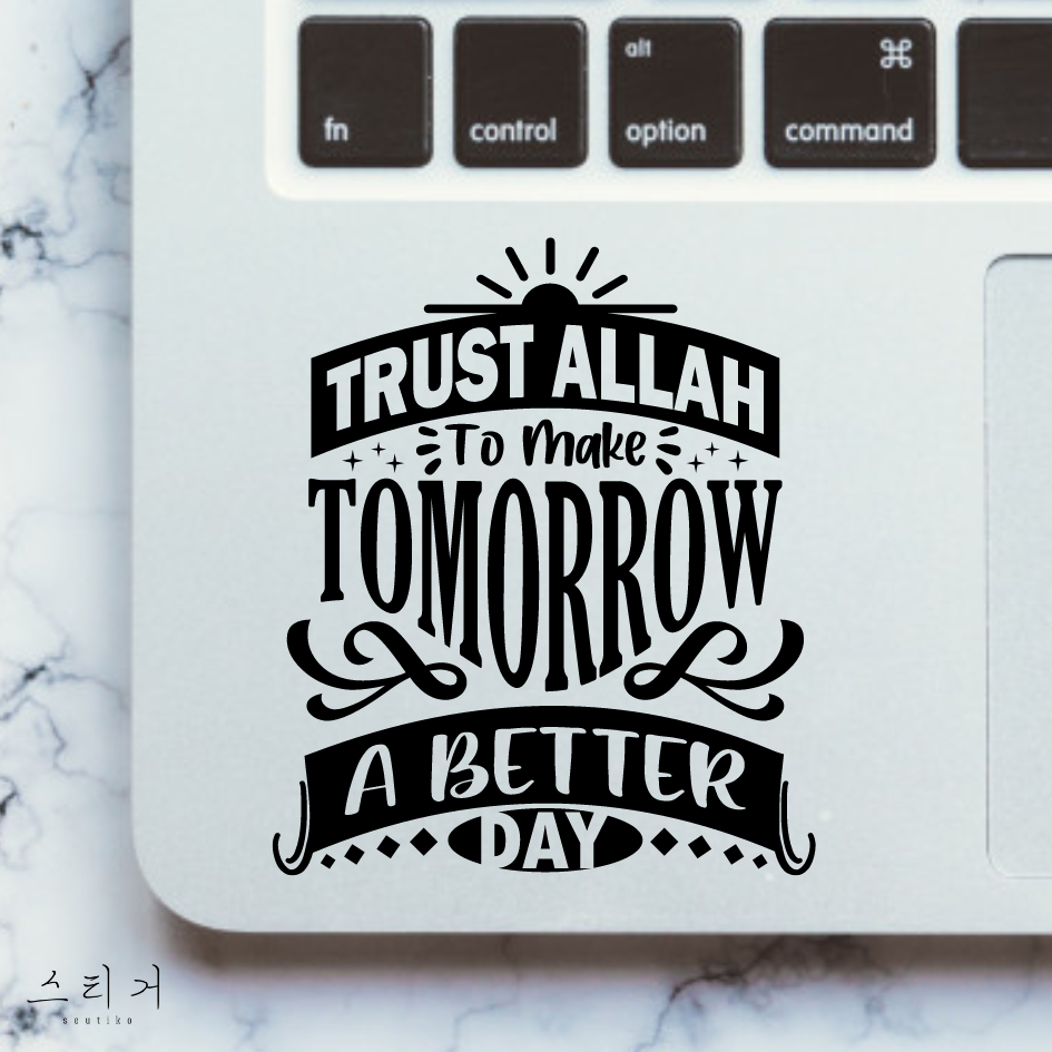Jual Stiker Trust Allah Islam Islamic Stiker Aesthetic Stiker Laptop ...
