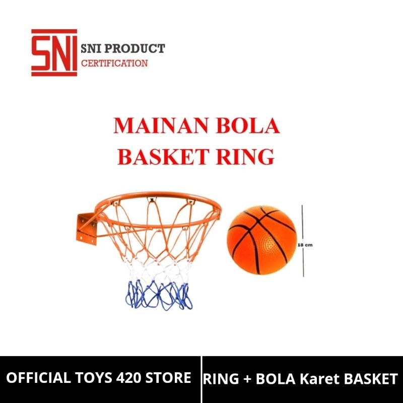 Jual 420TOYS - Mainan Ring Basket / Mainan Bola Basket / Bola Karet ...