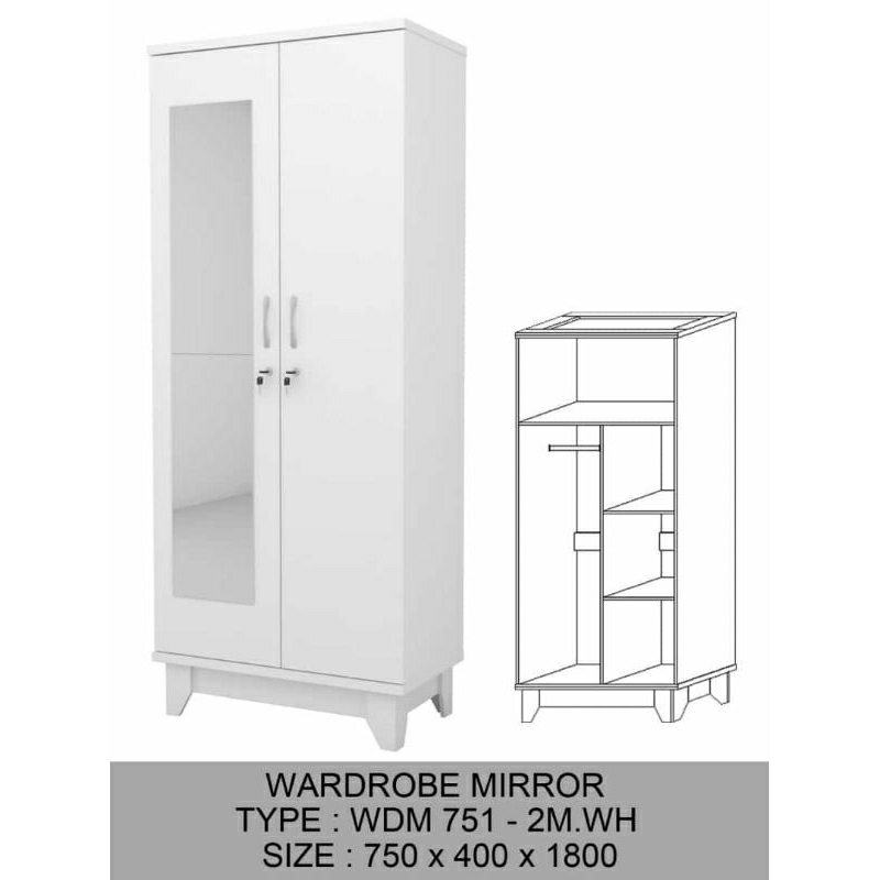 Jual Lemari Kecil Minimalis / Almari Pakaian 2 Pintu | Shopee Indonesia
