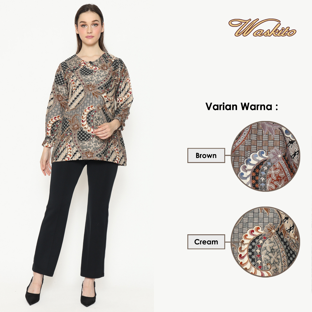 Jual Waskito Blus/Blues Batik Cewek Katun KPC 07527 | Shopee Indonesia