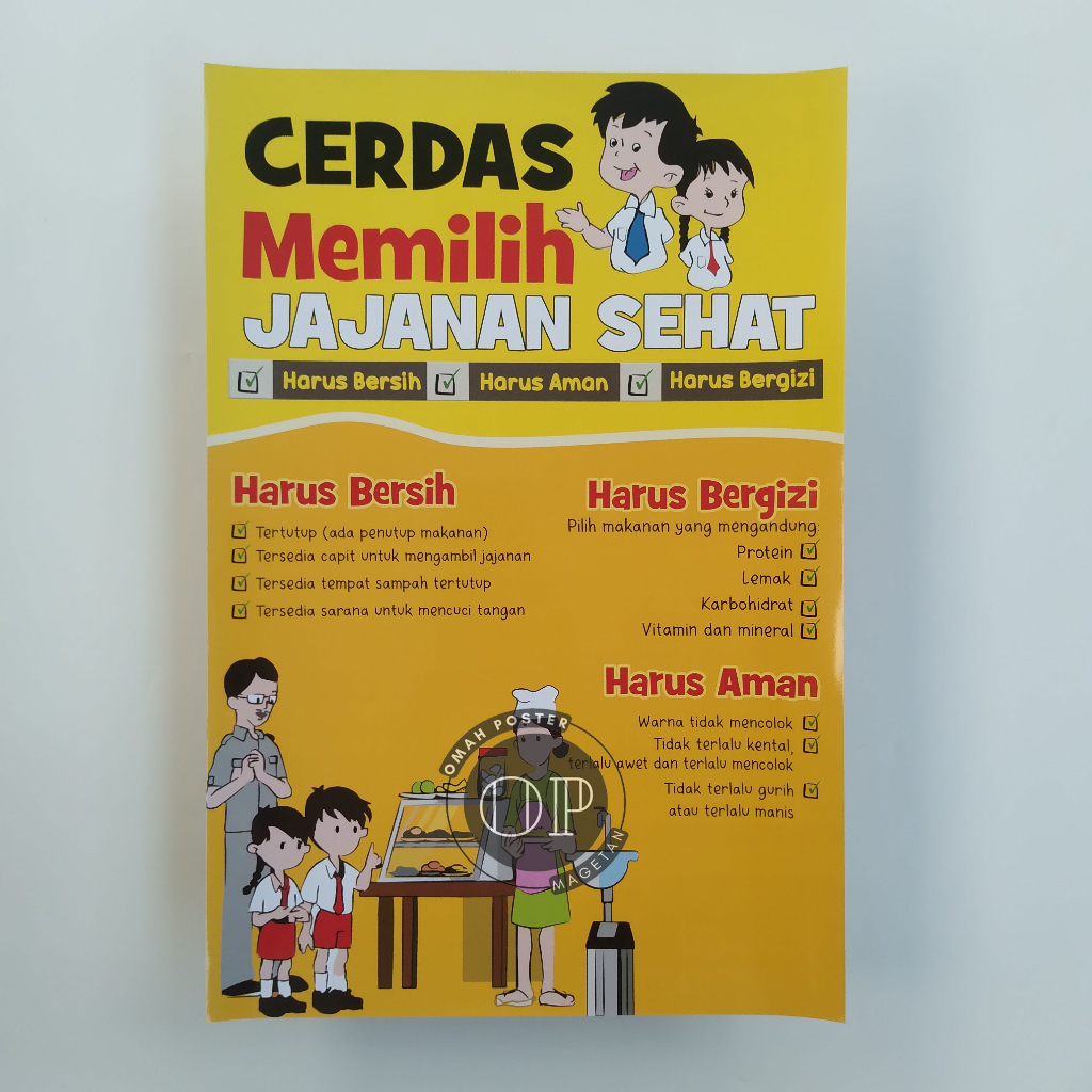 Jual Poster Sekolah Sehat - Poster Jajanan Sehat - Poster Edukasi ...