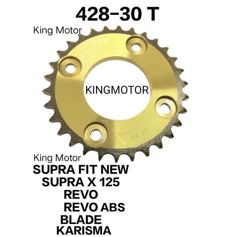Jual GIR BELAKANG GEAR GOLD EMAS 30T 30 T SUPRA FIT NEW SUPRA X 125 REVO REVO ABSOLUTE KARISMA ...