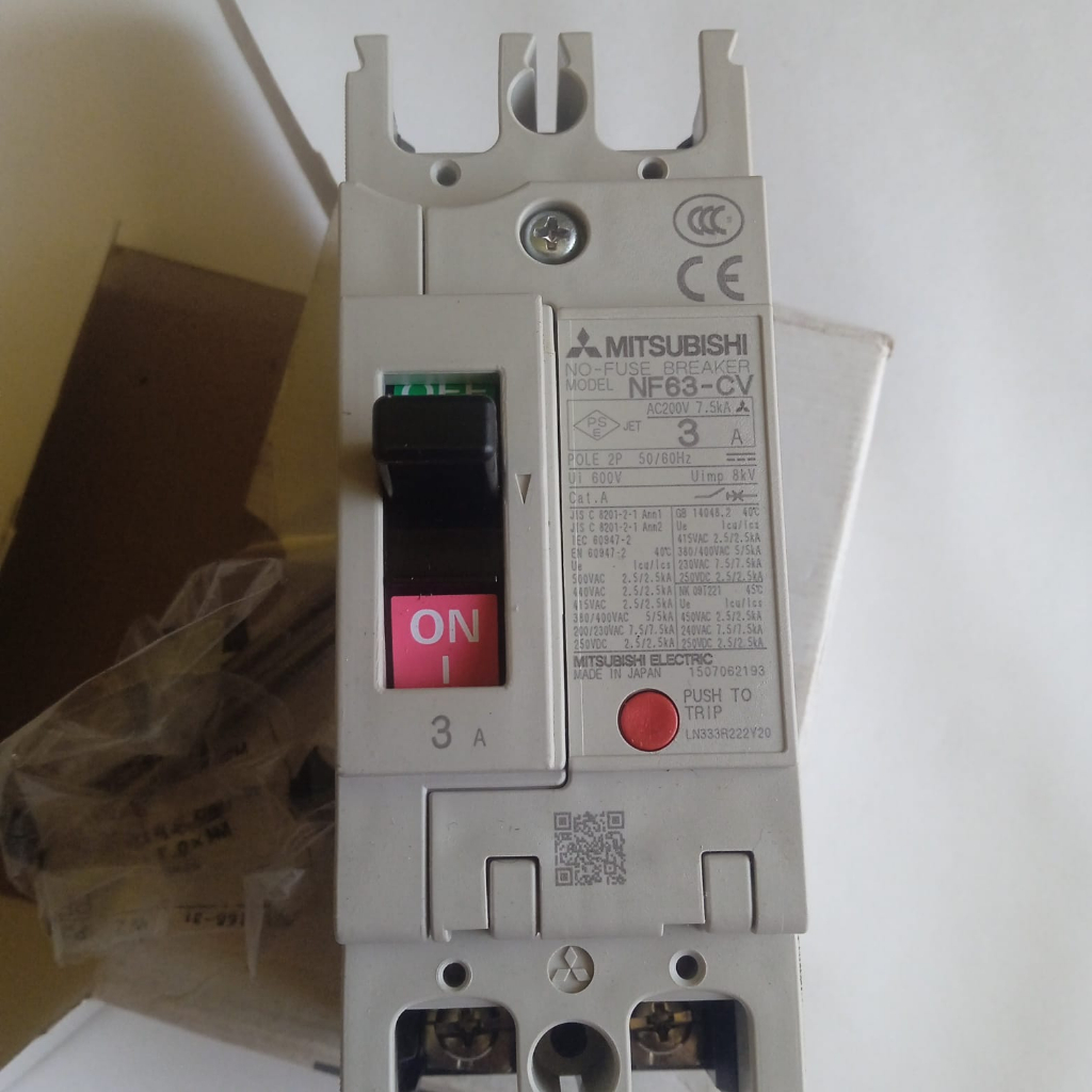 Jual Mitsubishi Electric No - Fuse Breaker NF63-CV 2P 3A | Shopee Indonesia