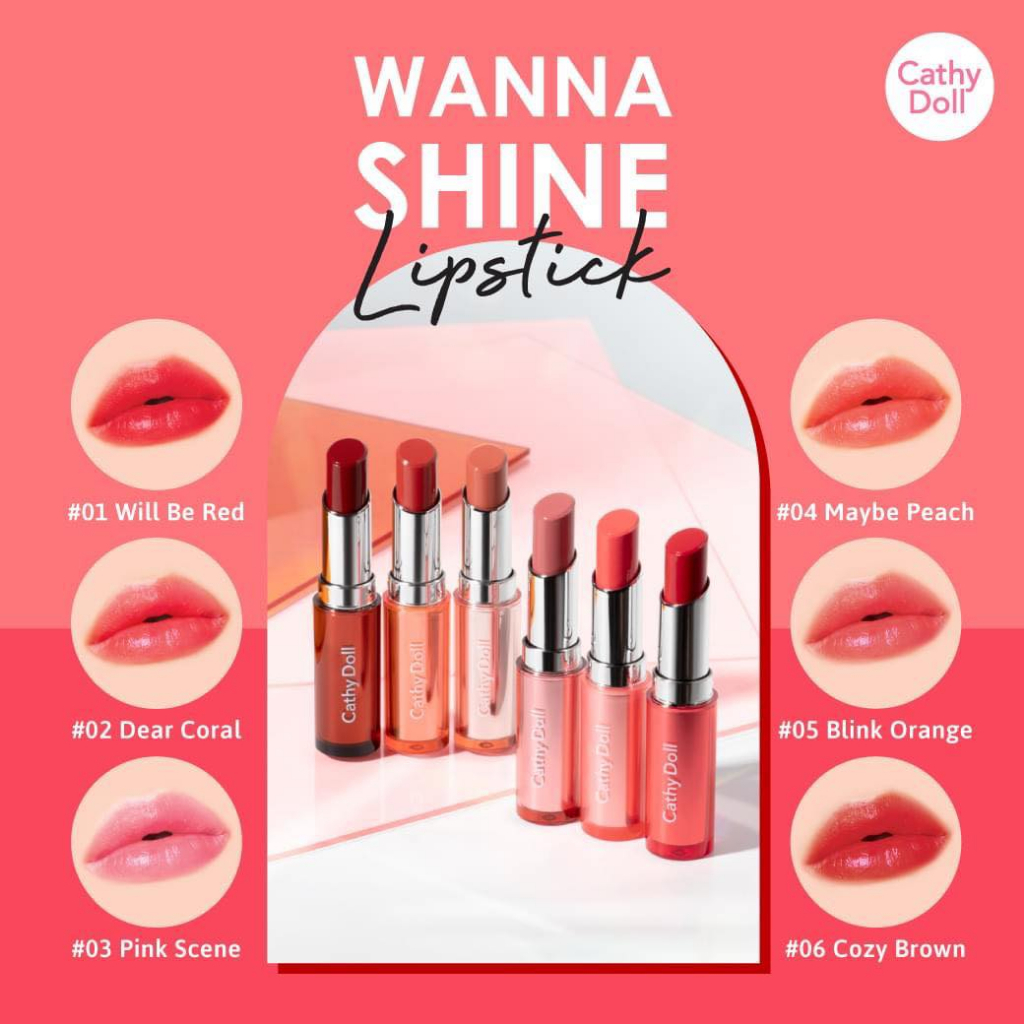 Jual [ Cathy Doll ] Wanna Shine Lipstick Win Metawin (Original Thailand ...