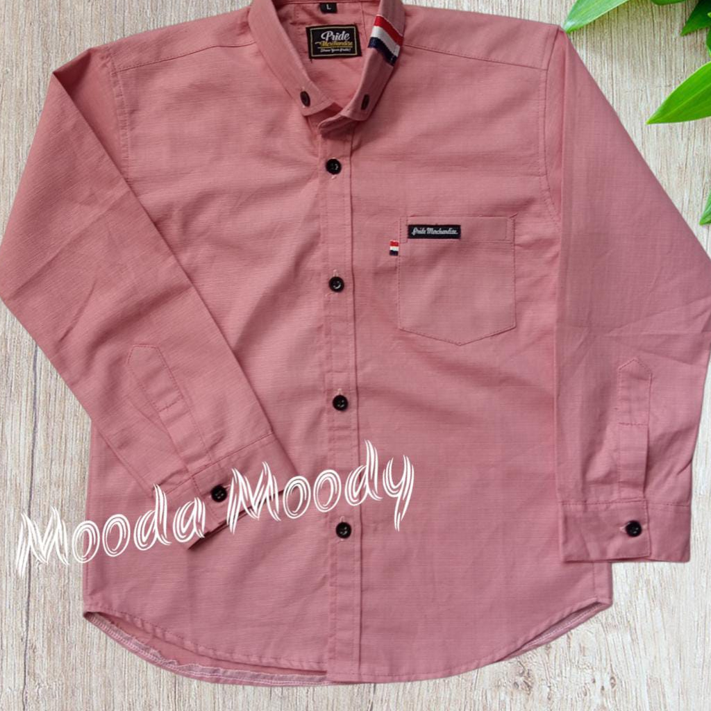Jual Mooda Moody - Kemeja Anak laki Laki Lengan Panjang Warna Dusty ...