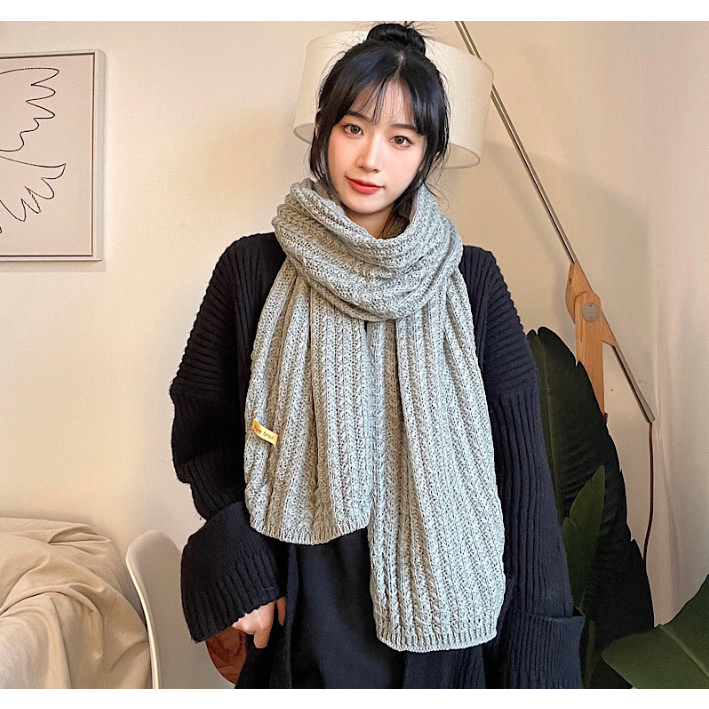 Jual Scarf Syal Leher Rajut Wanita Winter Musim Dingin | Shopee Indonesia