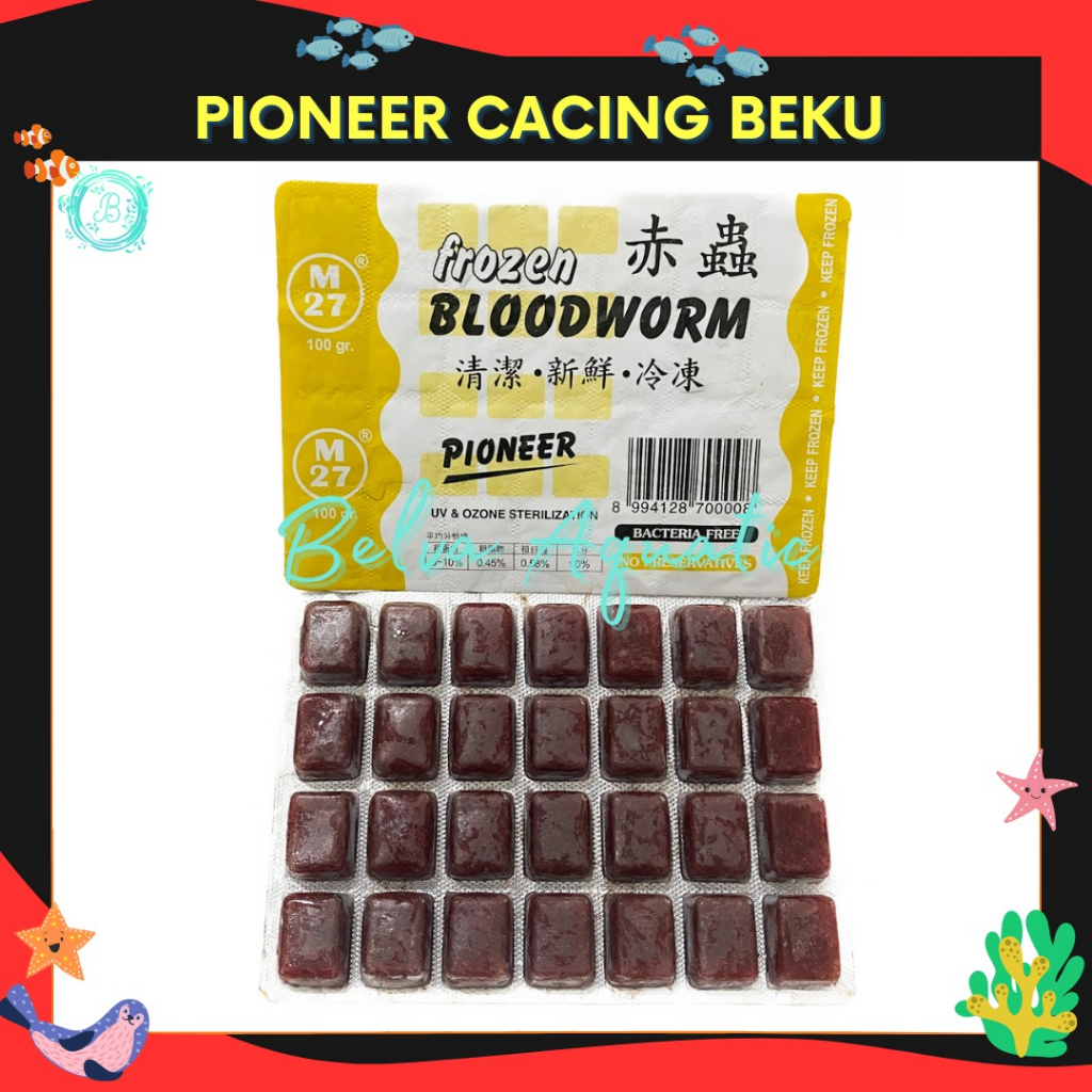 Jual Pioneer Cacing Beku Pioneer Frozen Bloodworm Pioneer Blood Worm ...
