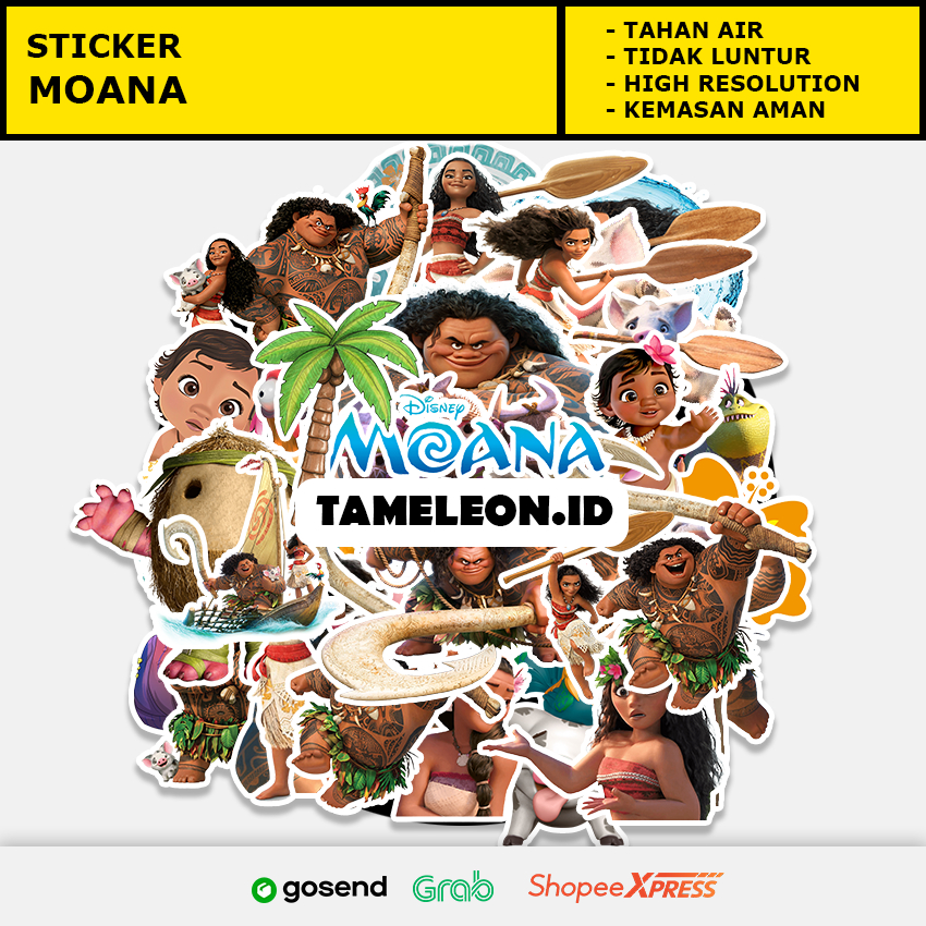 Jual Sticker Anime,Moana, Sticker Handphone Sticker Laptop Anti luntur ...