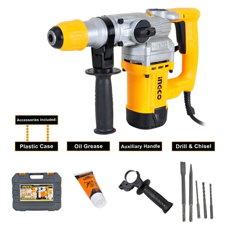 Jual INGCO RH10506 MESIN ROTARY HAMMER 26MM 1050WATT MESIN BOR PALU ...