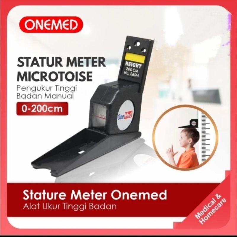 Jual Stature meter microtoise alat pengukur tinggi badan onemed 2 meter ...