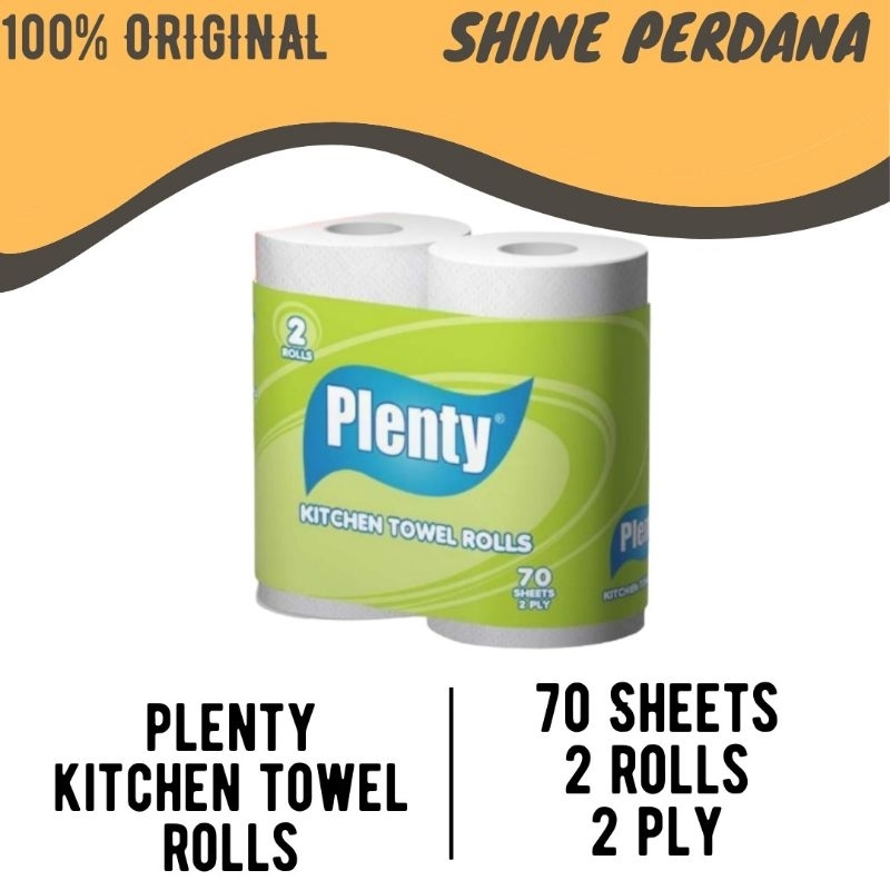 Jual Tisu Tissue Kitchen Towel | Plenty | 2 Rolls | 70 Sheets | 2 Ply ...