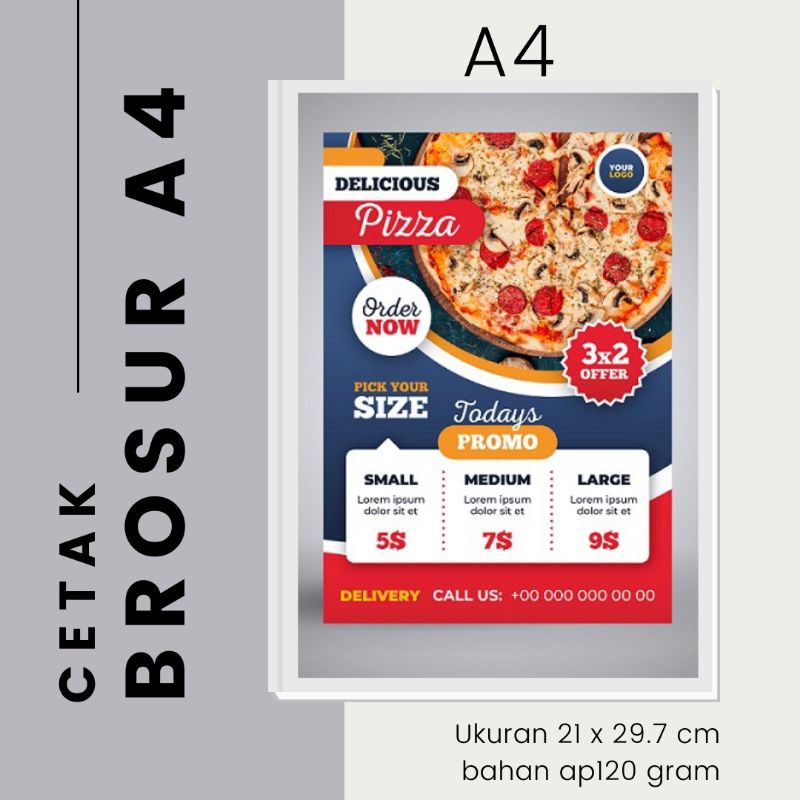 Jual Cetak brosur A4 / cetak brosur murah / cetak pamflet / brosur ...