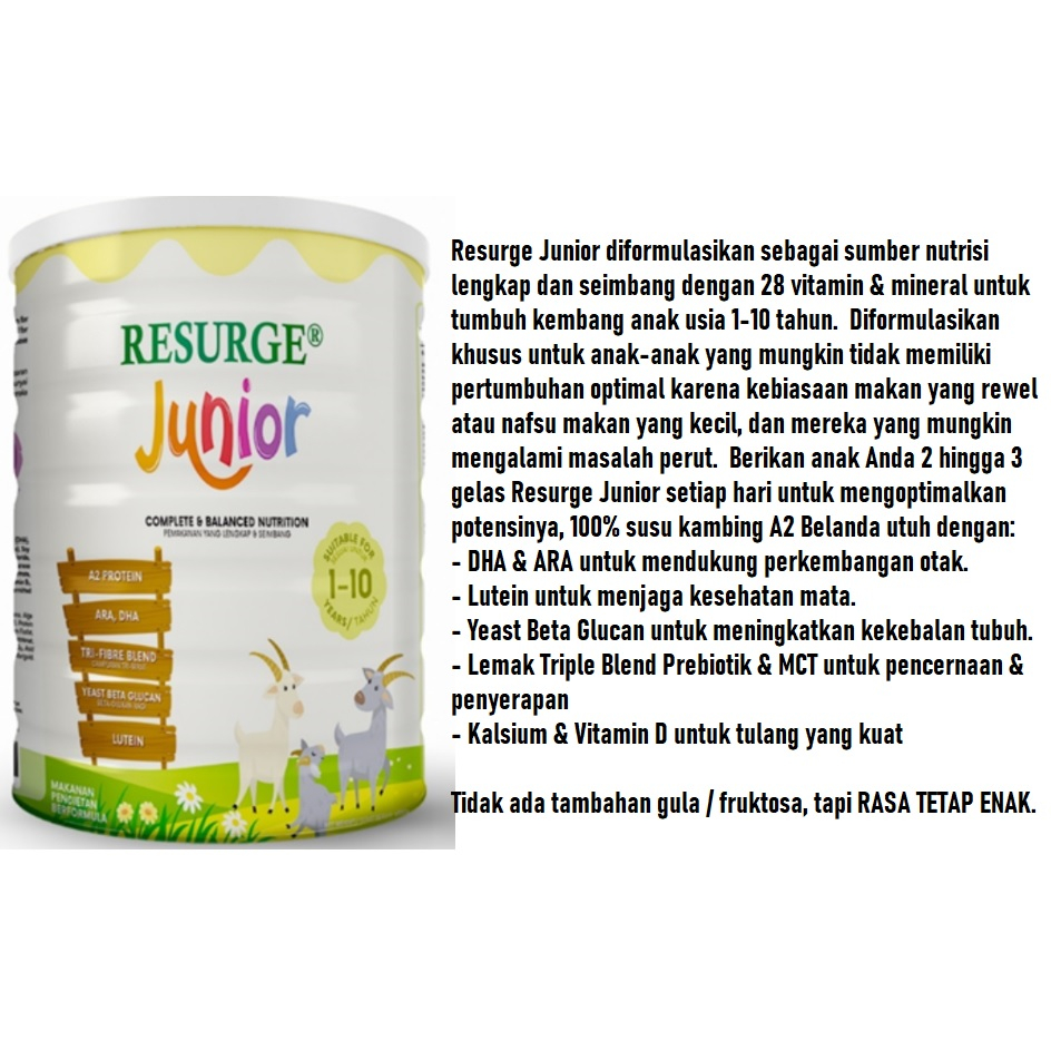 Jual Susu Resurge DM Gold Junior Multigrain Milk Powder Complete and ...