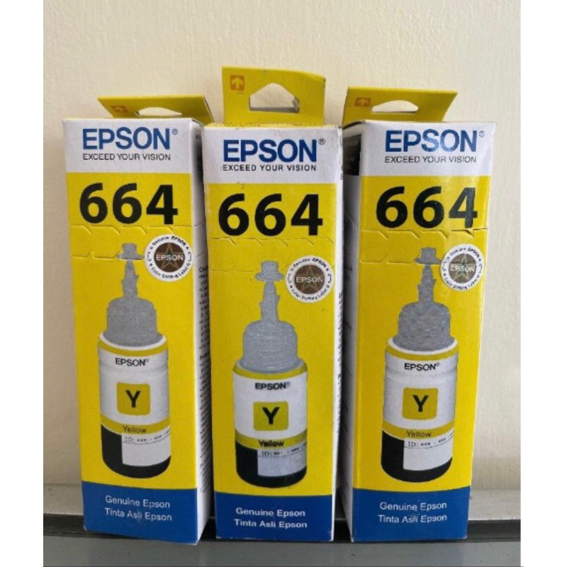 Jual Tinta epson 664 original yellow (Y)harga per btl | Shopee Indonesia