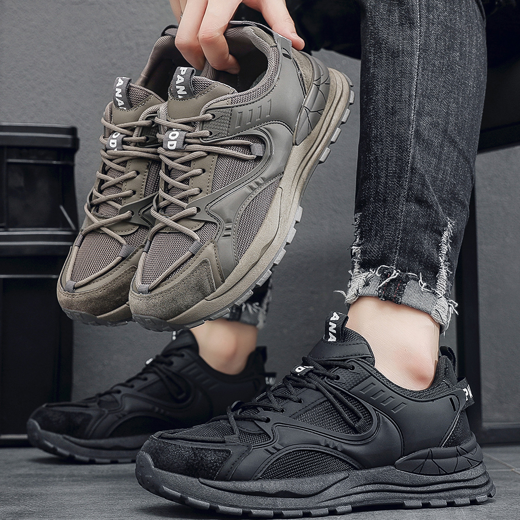 Jual PANARYBODY Sepatu Pria Sneakers Hitam Sepatu Cowok High Kuality ...