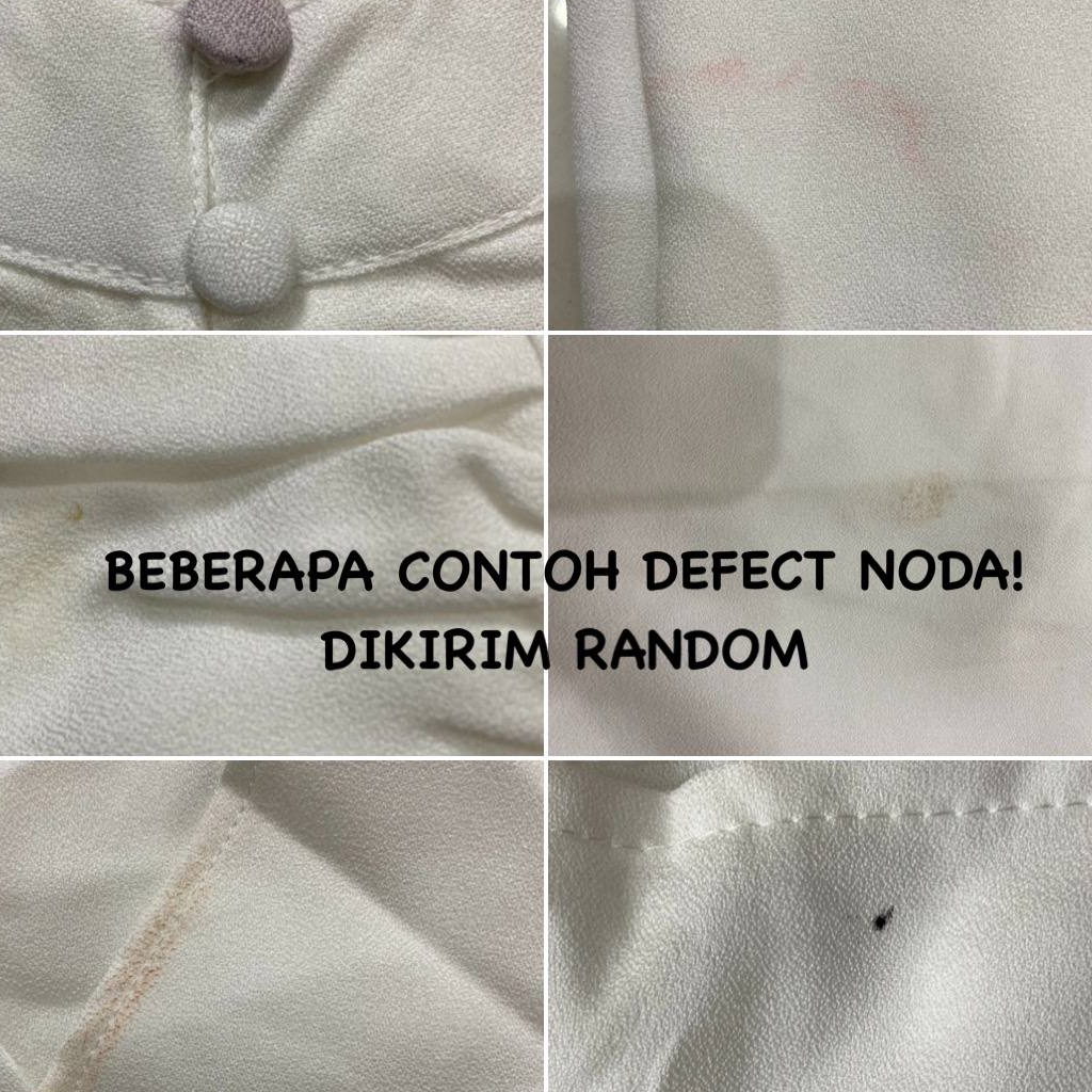 Jual DEFECT REJECT SALE Mix Blouse Moscrepe (random kotor/ noda, bolong ...