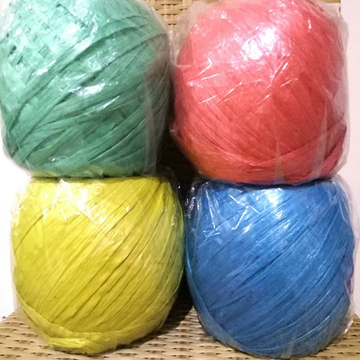 Jual Tali Rafia 500 gram Warna / Tali Rafia Warna Warni 500 gram ...